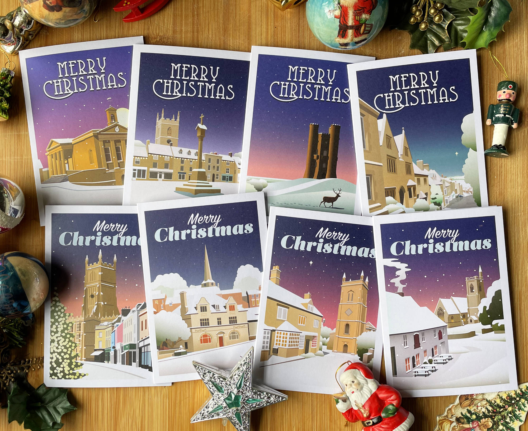 Cotswold Christmas Cards – Cirencester Tetbury Burford Vintage Snow ...