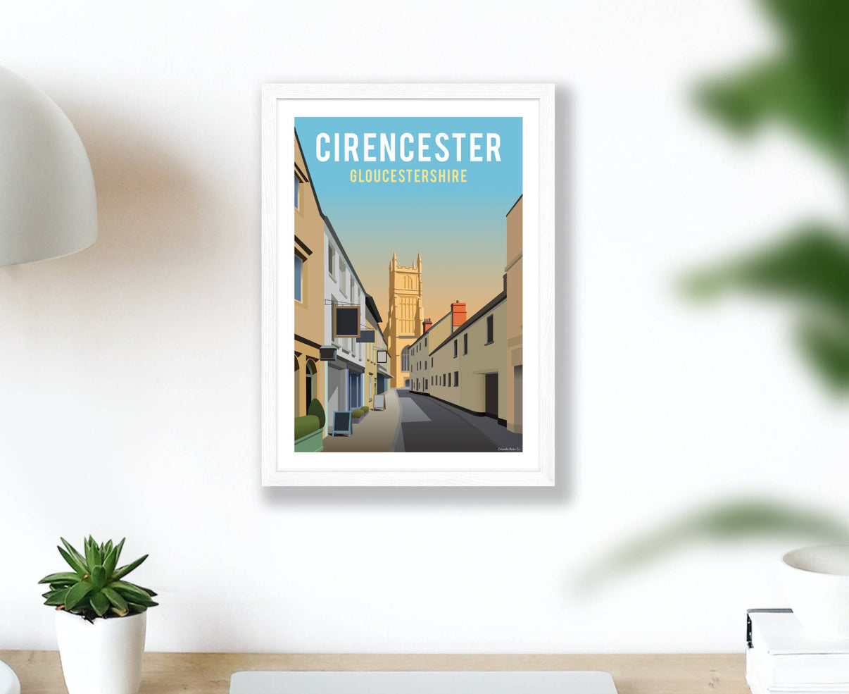 Cirencester Black Jack Street Poster – Art Print Shops View – Cotswold ...