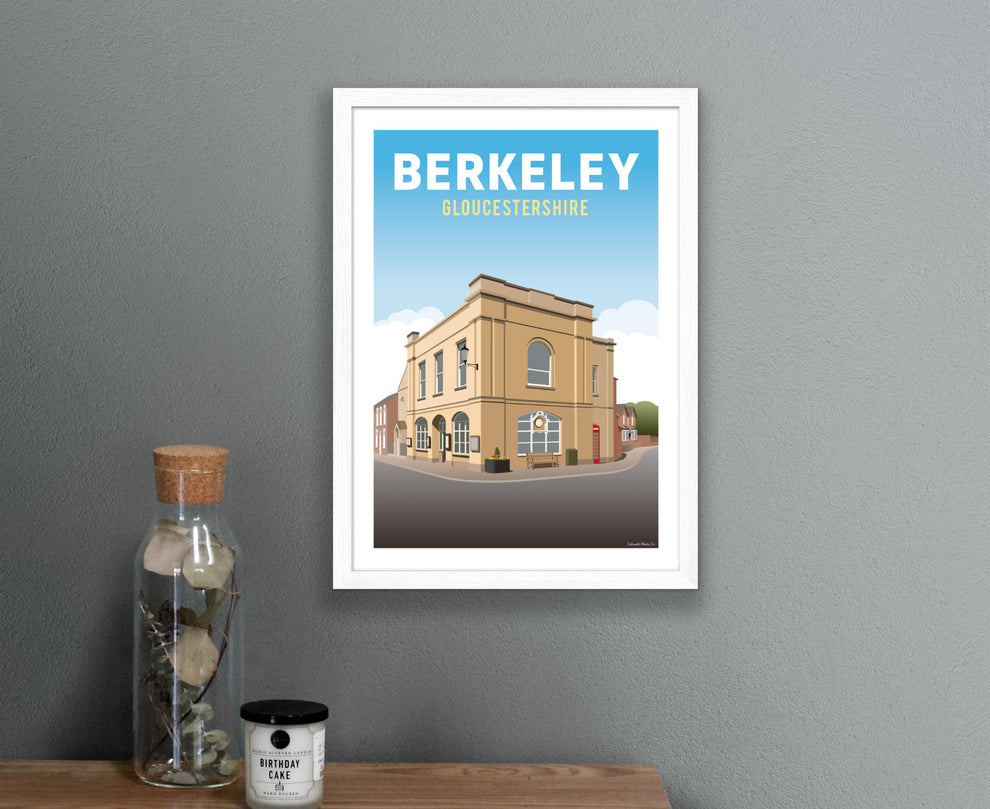 Berkeley Poster – Art Print Town Hall Gloucestershire Stroud – Cotswold ...