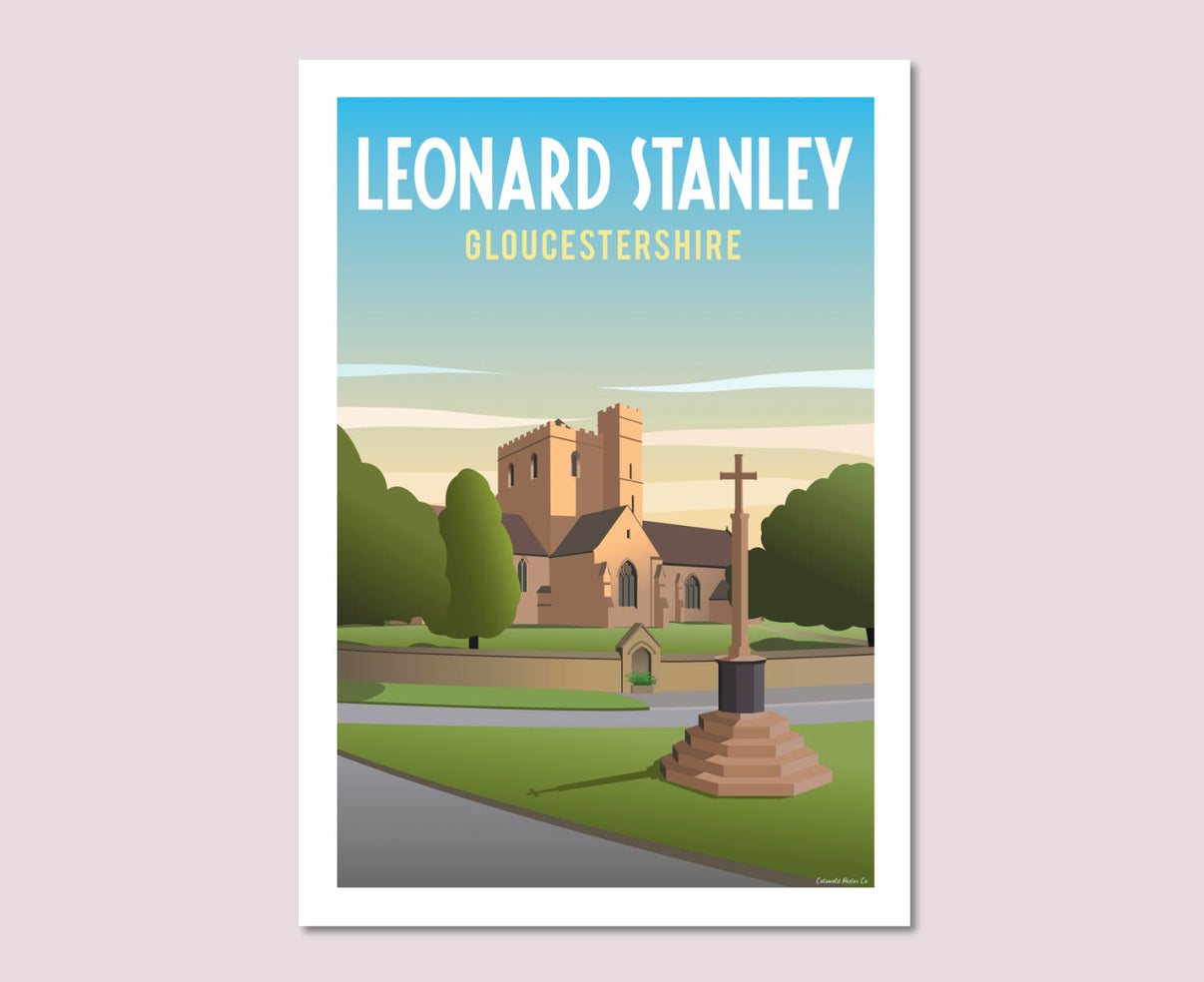 Leonard Stanley Poster – Art Print Church Village Stroud – Cotswold ...
