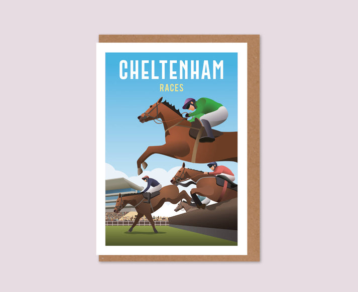Cheltenham Races Greeting Card – Horse Racing Invites Thank Yous ...