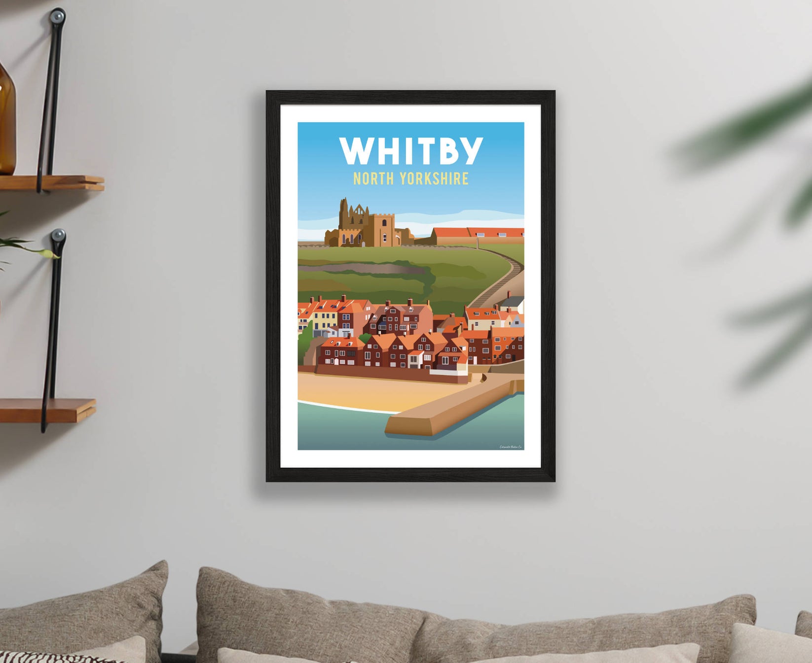 Whitby Poster – Art Print Abbey Steps Beach Town Yorkshire – Cotswold ...