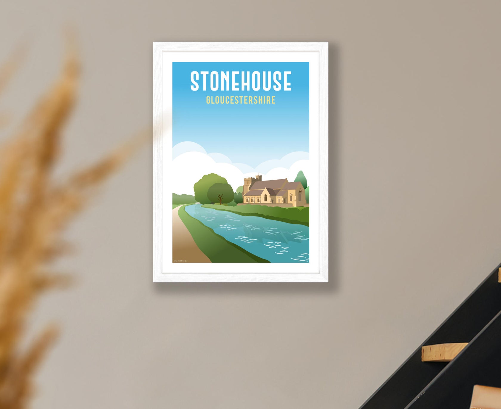 Stonehouse Poster – Art Print Church Stroud Canal Gloucestershire ...