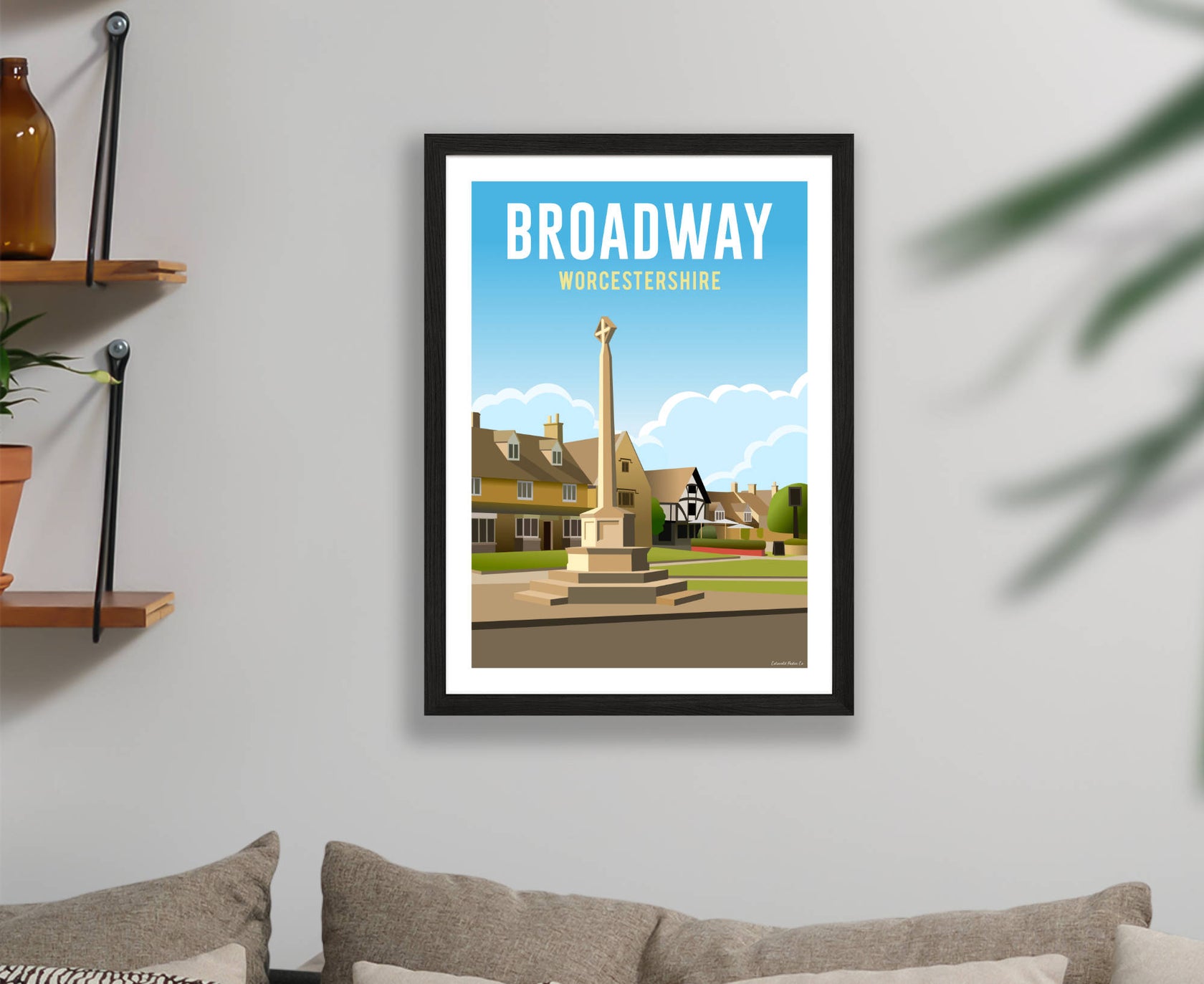 Broadway Poster – Art Print Cotswold Village Green Artwork – Cotswold ...
