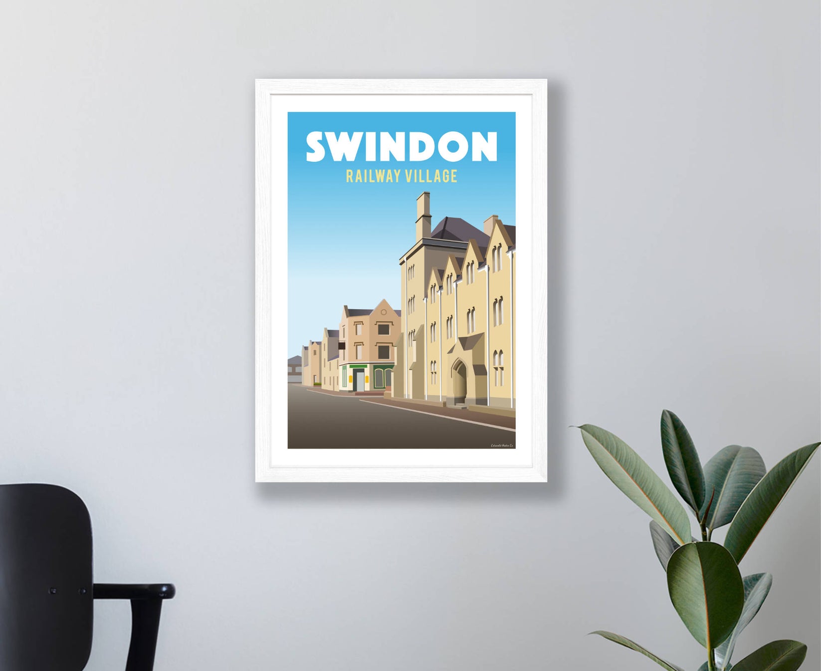 Swindon Railway Village Poster – Art Print GWR Works Emlyn Square Pub ...
