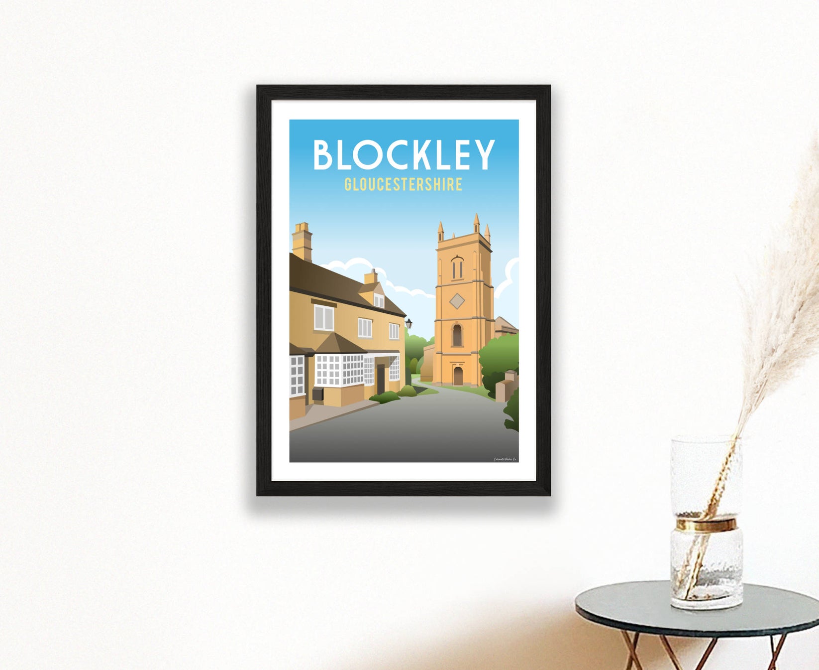 Blockley Poster – Art Print North Cotswolds Village Church – Cotswold ...