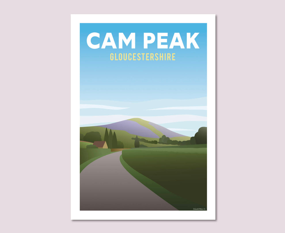 Cam Peak Poster – Art Print Dursley Hill Walking Stroud – Cotswold ...