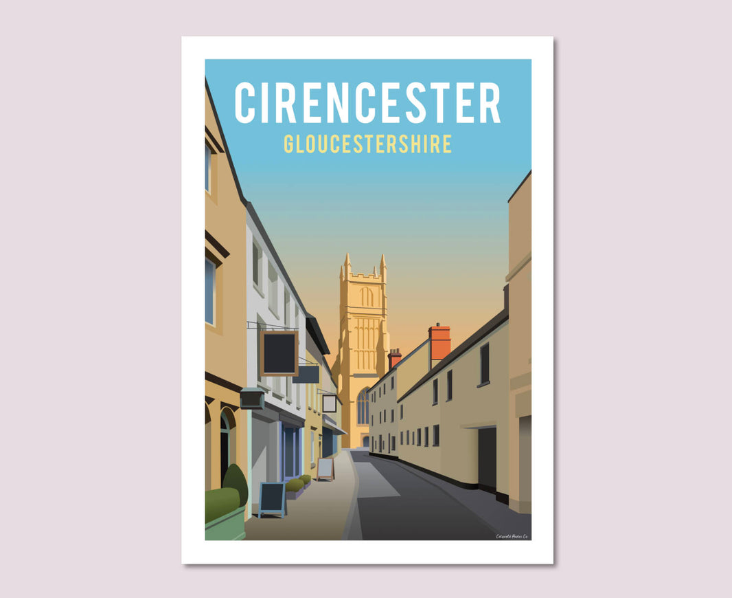Cirencester Black Jack Street Poster – Art Print Shops View – Cotswold ...