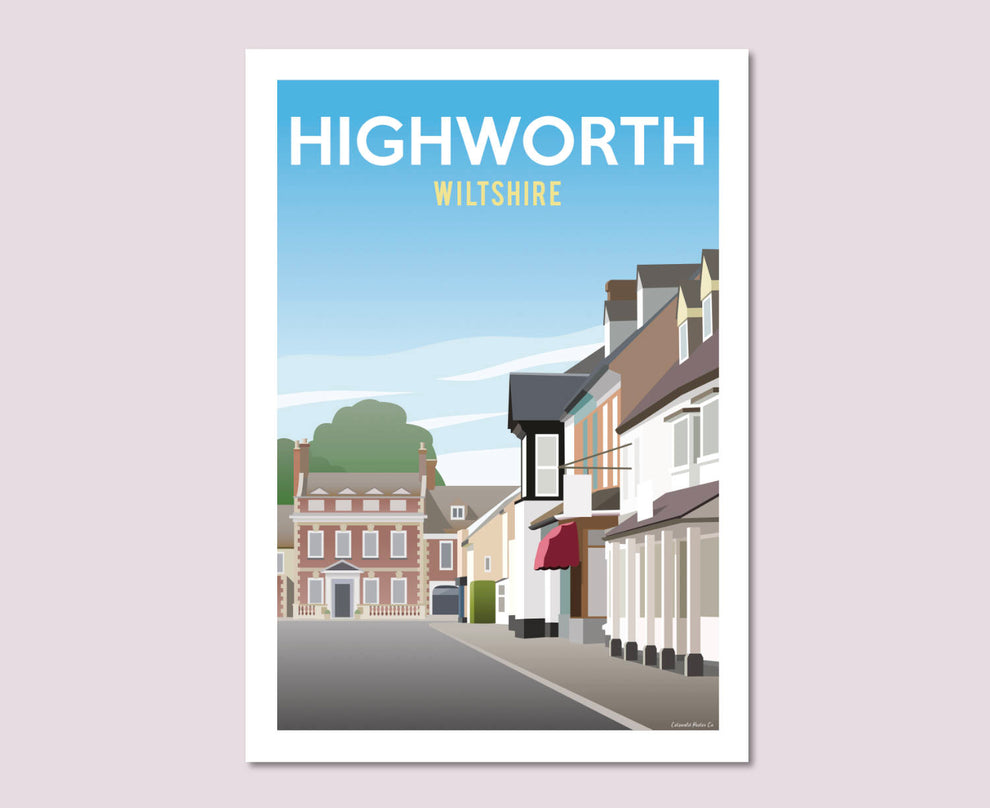 Highworth Poster Art Print – Wiltshire Swindon Georgian Vintage Travel ...