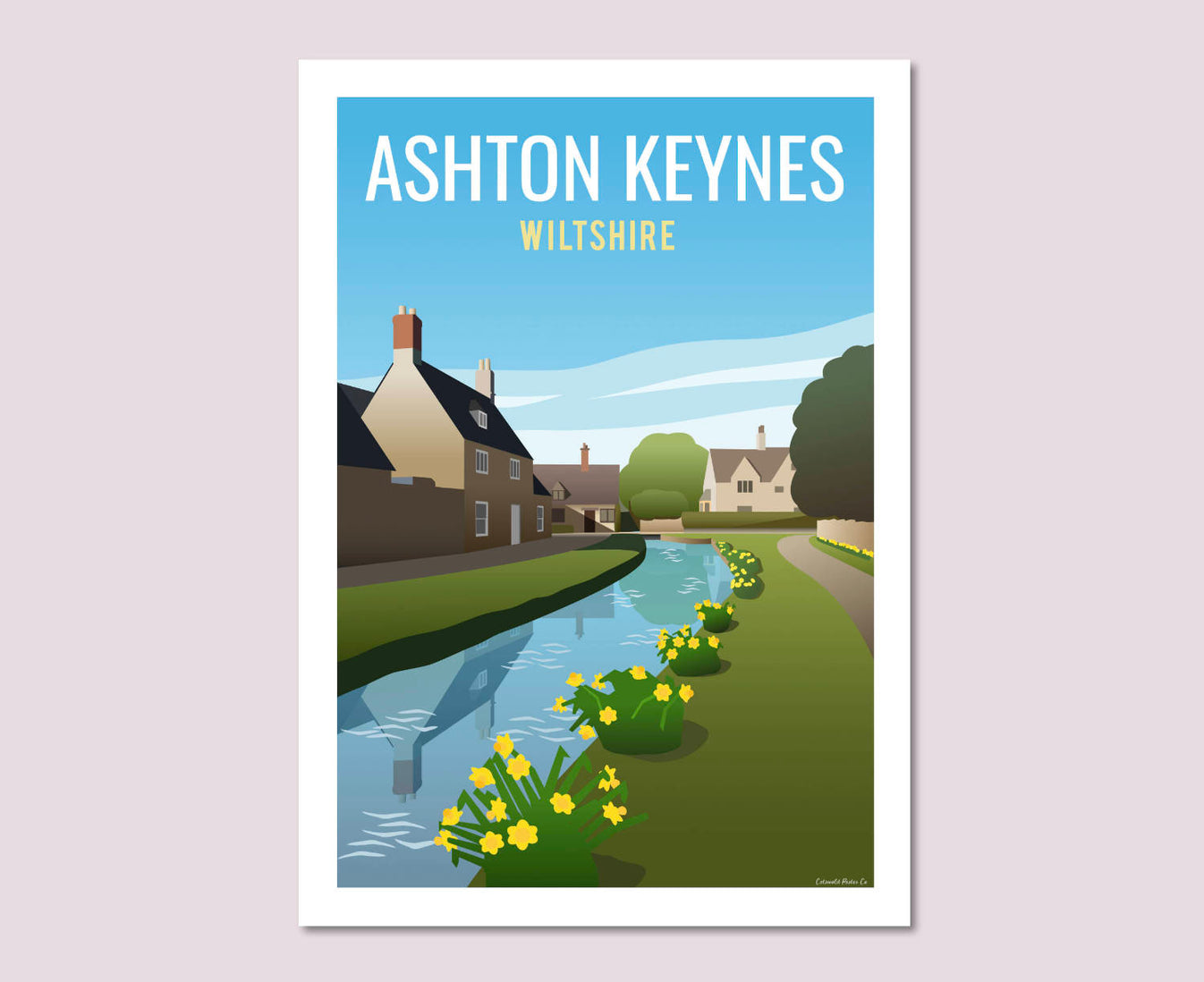 Ashton Keynes Poster – Art Print River Thames Village Wiltshire ...