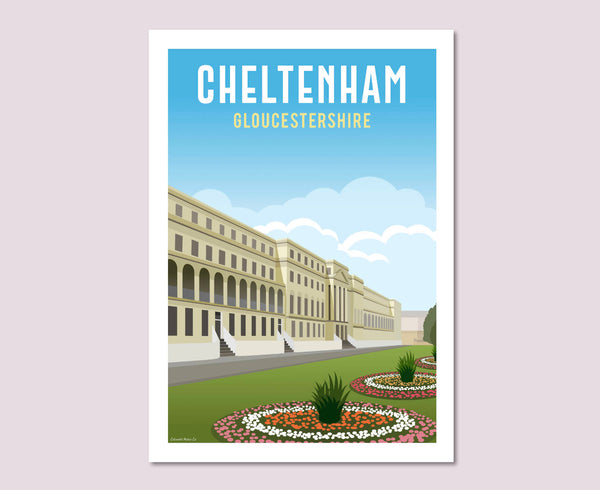 Cheltenham Promenade Poster – Art Print Regency Architecture – Cotswold ...