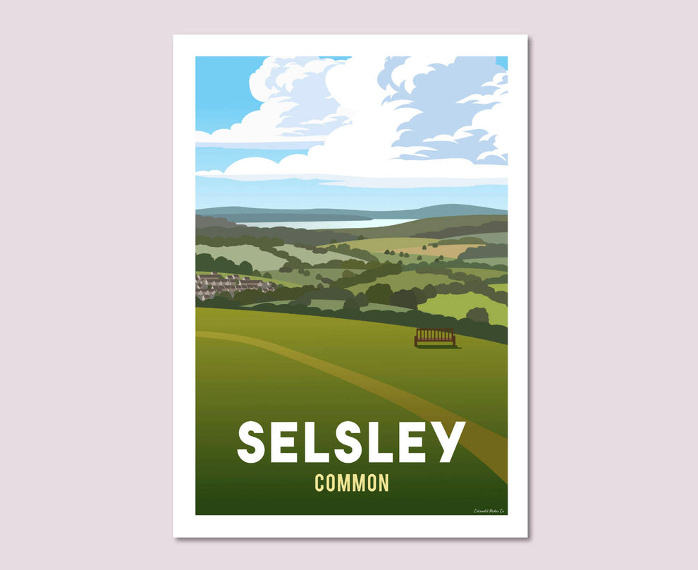 Selsley Common Poster Print – Art Print Stroud Landscape Severn View ...
