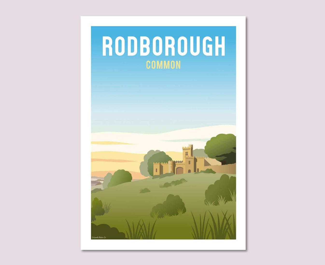 Rodborough Common Poster – Art Print Fort Stroud Landscape View ...